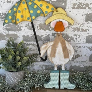 Duck With Umbrella UNPAINTED / Unassembled DIY Kit (blank) - Etsy