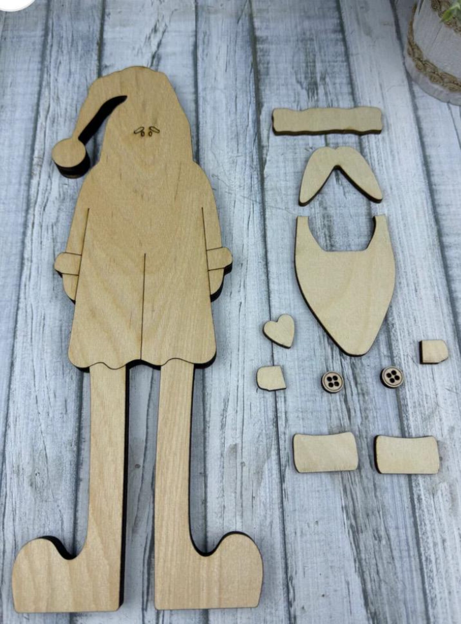 Tall Leg Santa Unpainted/ Unassembled DIY (do It Yourself) - Etsy
