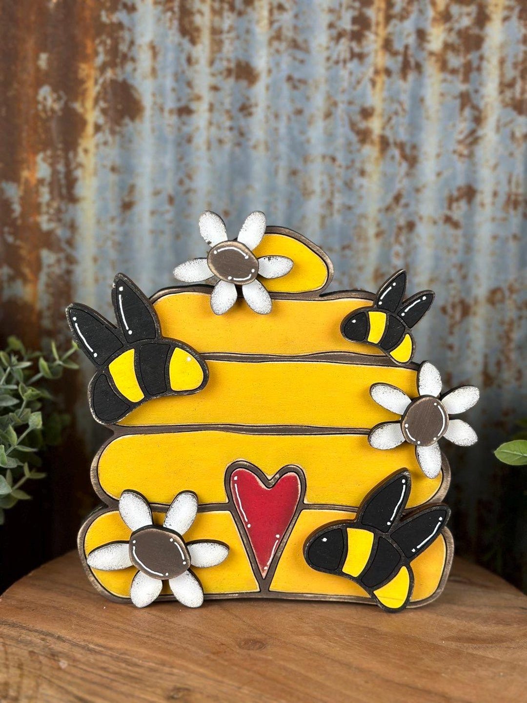 Cute Bee Hive UNPAINTED / Unassembled DIY Kit (blank) - Etsy