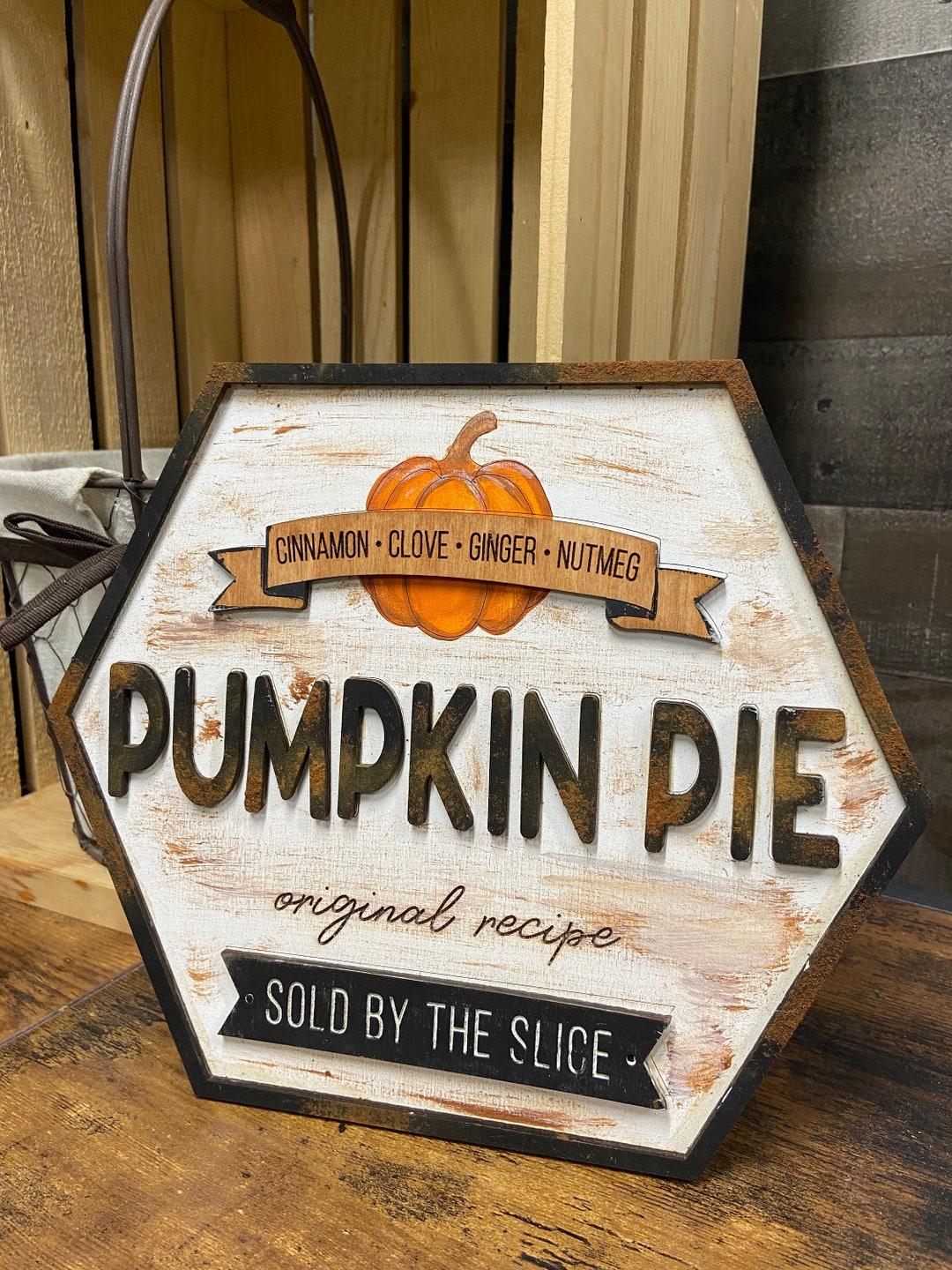 Pumpkin Pie Sign DIY Unpainted Kit - Etsy
