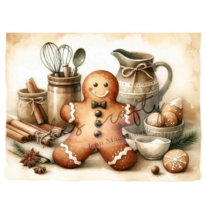 Vintage Gingerbread Man Bundle Printables (not a Physical Item) - Etsy