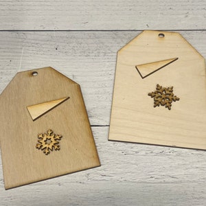 Snowmen Gift Tag Set DIY Unpainted - Etsy