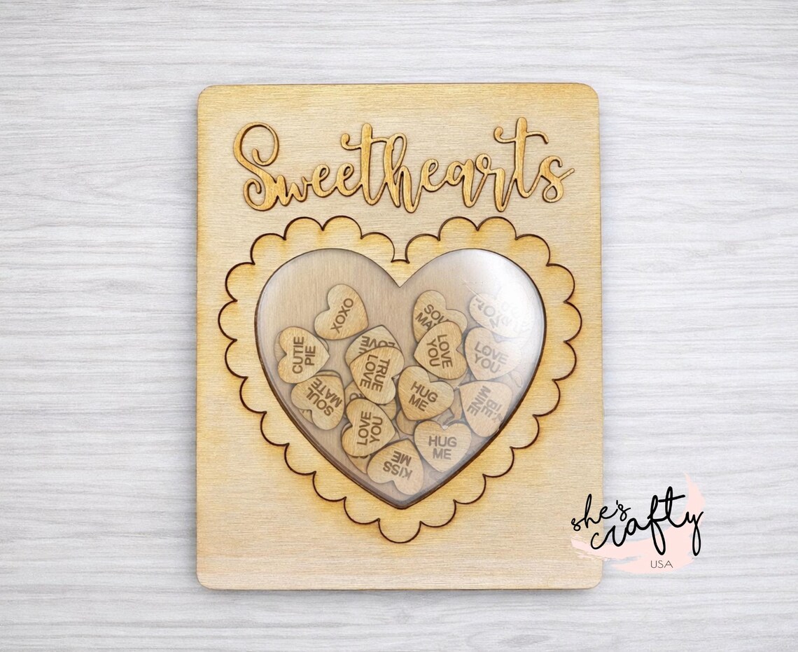 DIY Sweetheart Conversation Box Unpainted Unassembled - Etsy