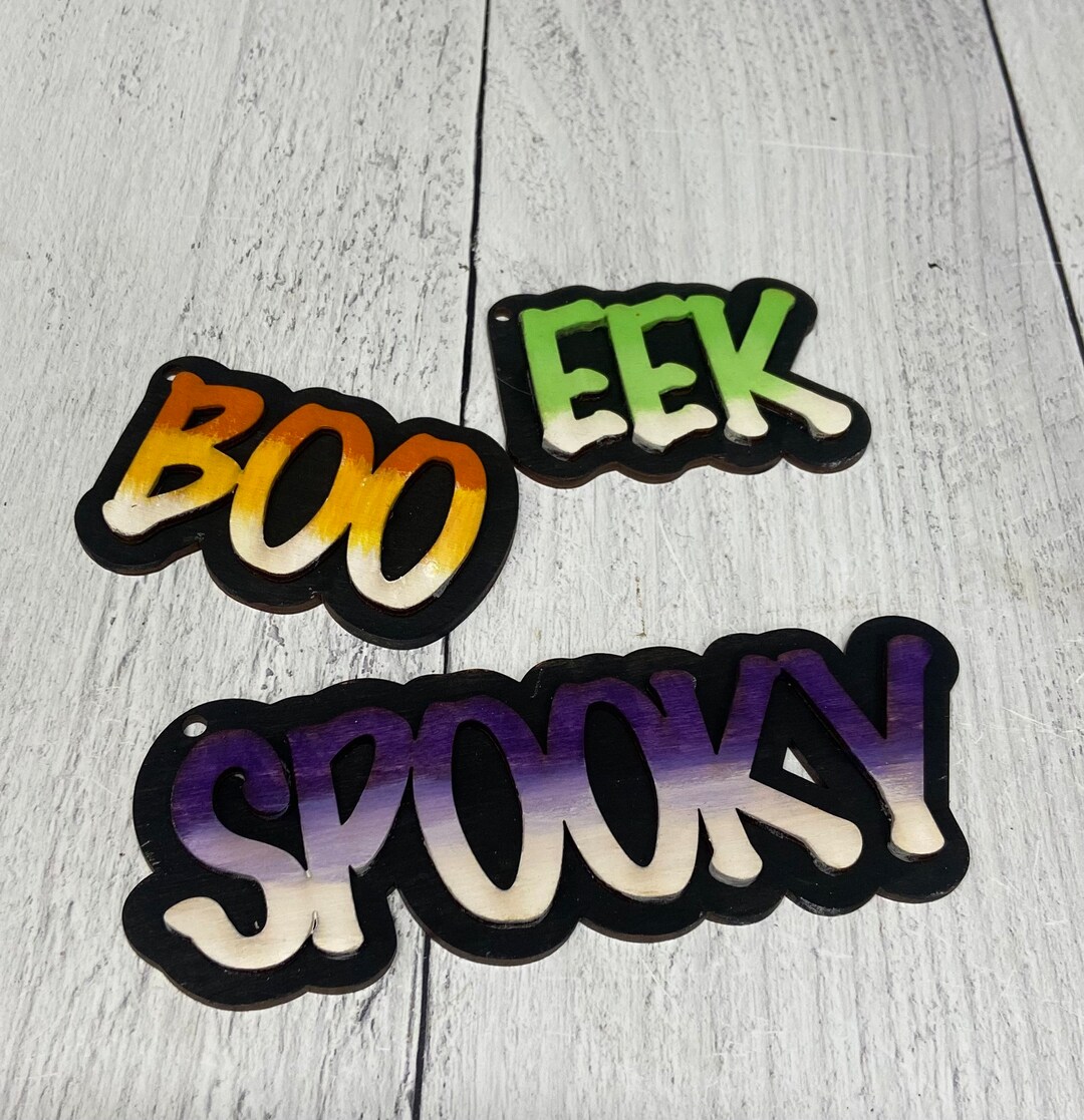 Eek Boo Spooky Beaded Garland Tags (unpainted) - Etsy