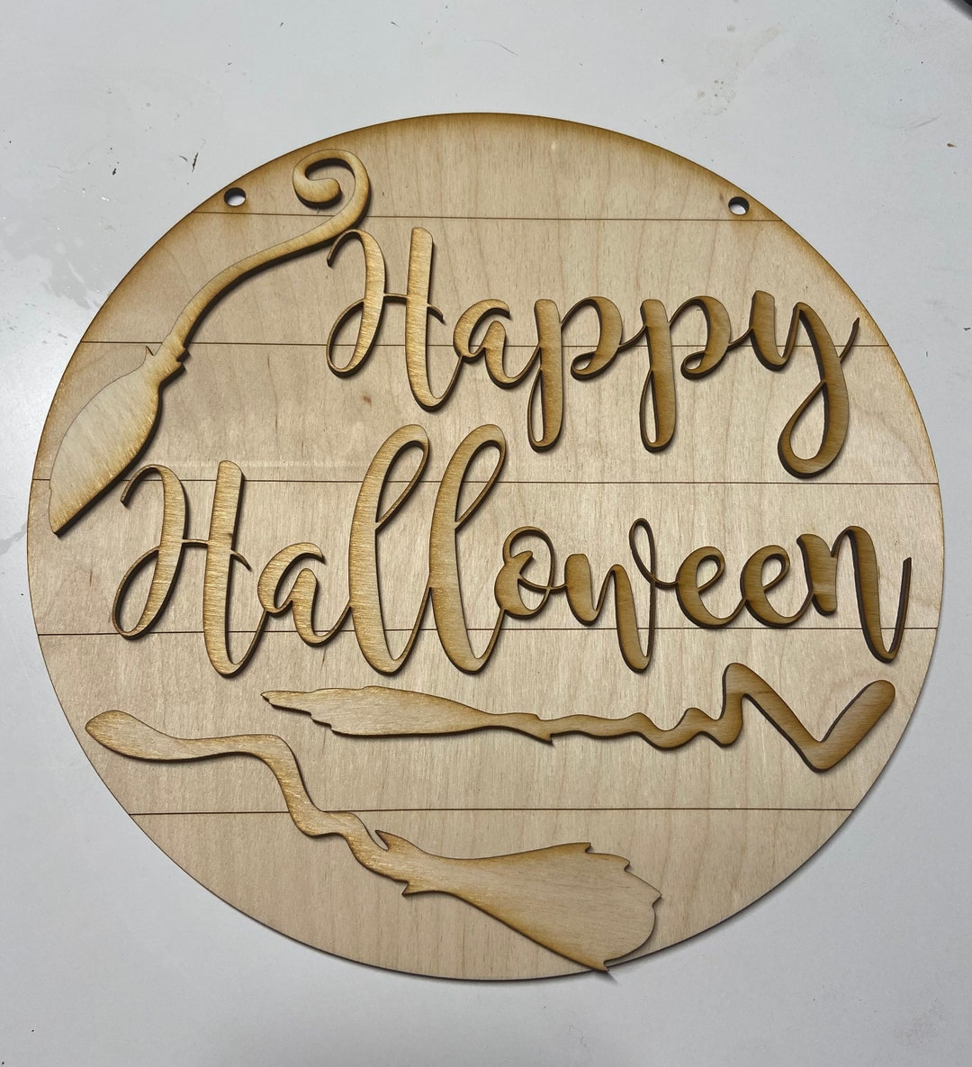 Happy Halloween DIY Door Hanger - Etsy