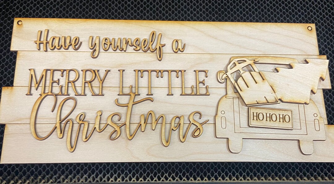 DIY Merry Little Christmas Sign Unpainted - Etsy