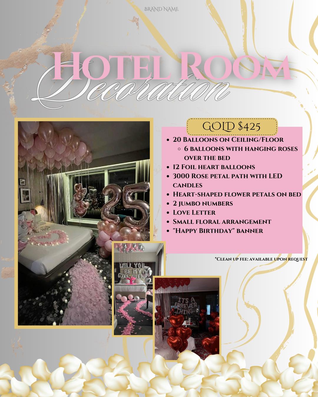 Editable Hotel Room Decoration Price List & Info Sheet Template 5 PAGES ...