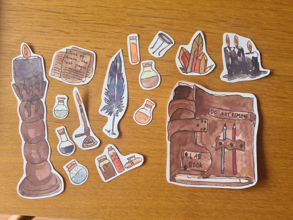 Dark Academia Sticker Pack - Etsy