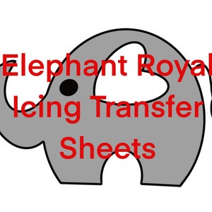 Elephant Royal Icing Transfer Sheets (3 Sizes) - DIGITAL DOWNLOAD - Etsy