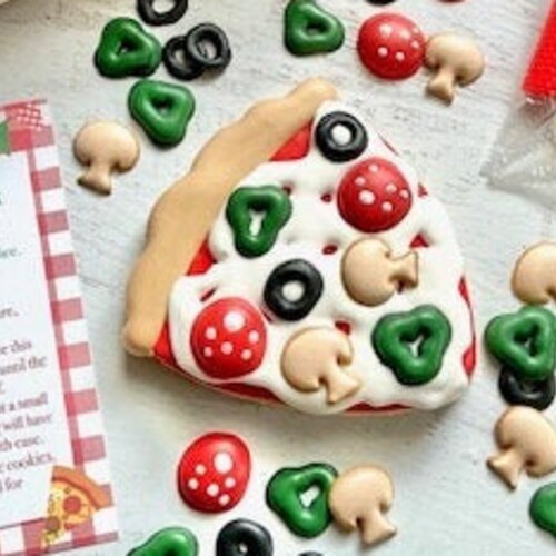 Pizza DIY Kit Royal Icing Transfer Sheets 4 Designs - Etsy