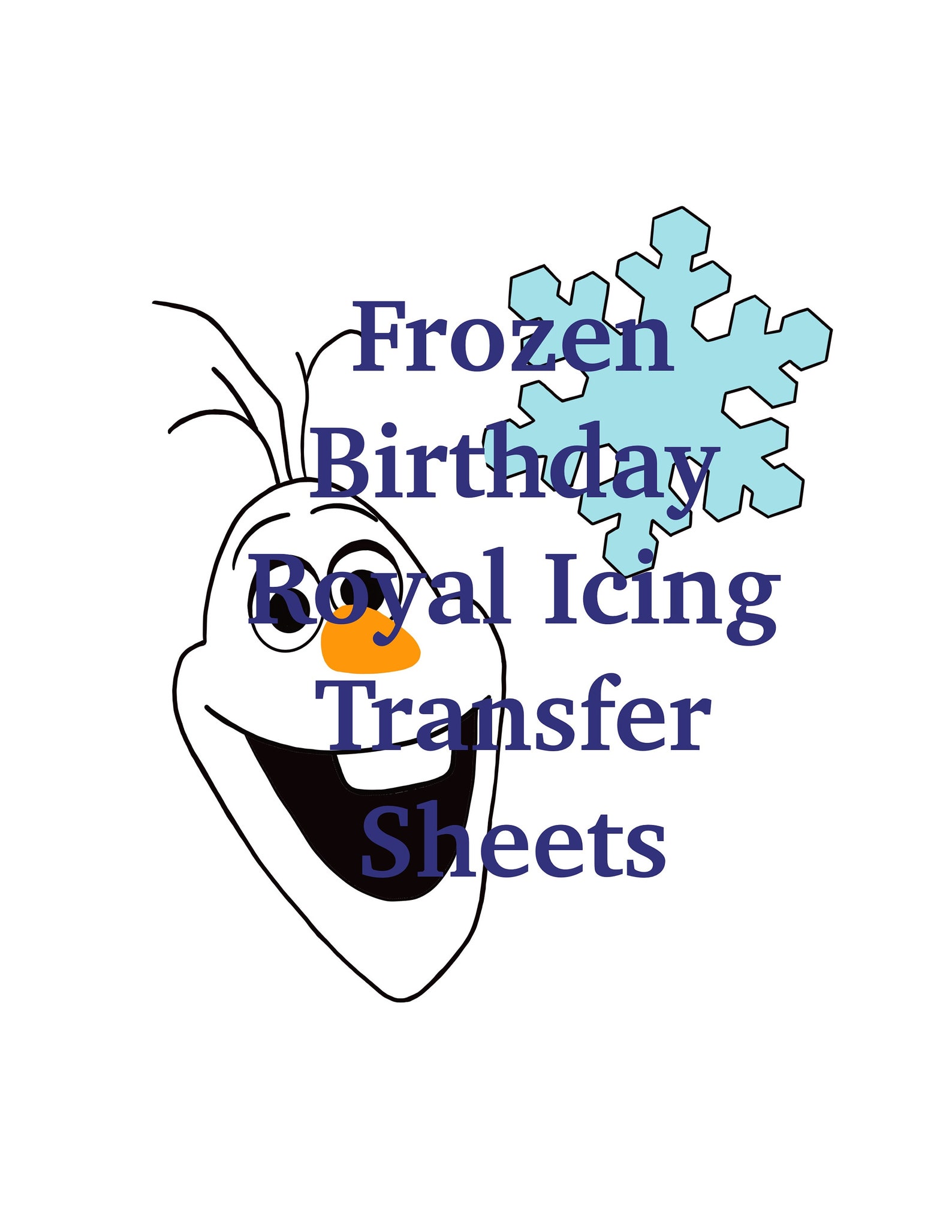 Frozen Birthday Royal Icing Transfer Sheets (2 Designs) - DIGITAL ...