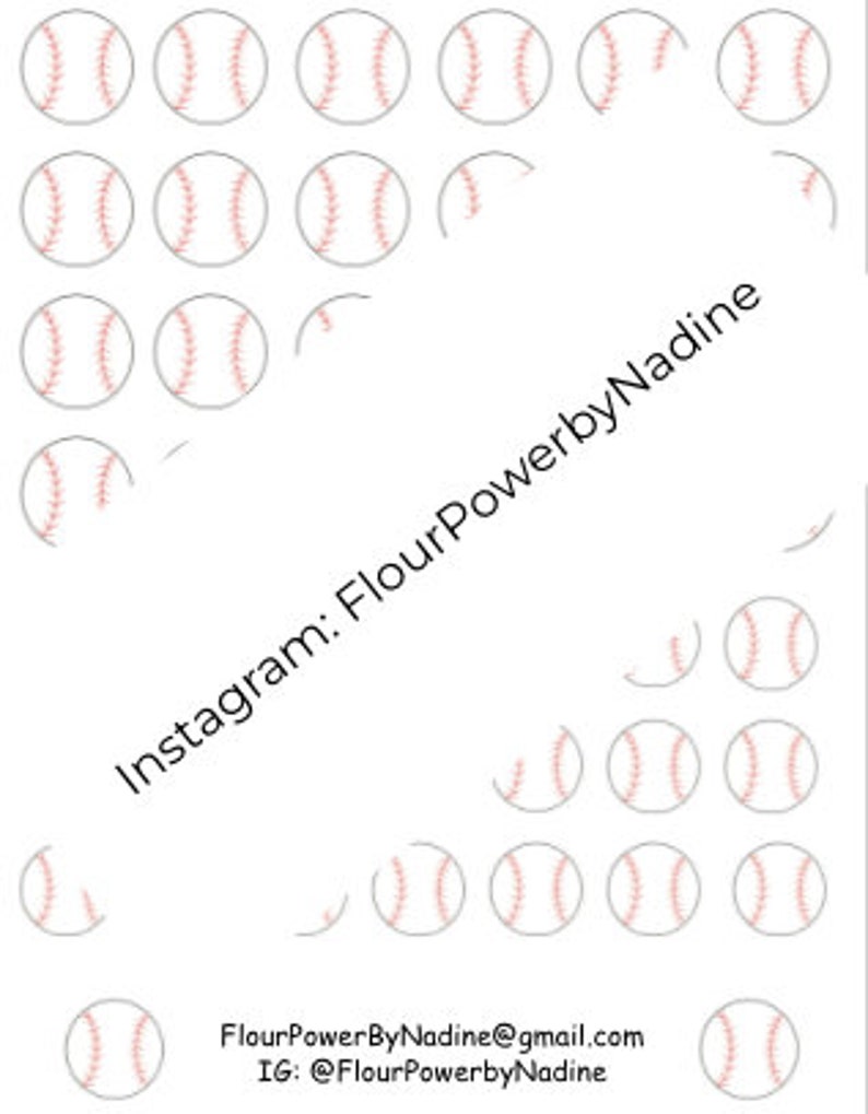 Baseball Bundle Royal Icing Transfer Sheets (3 Designs, 2 Sizes Each ...