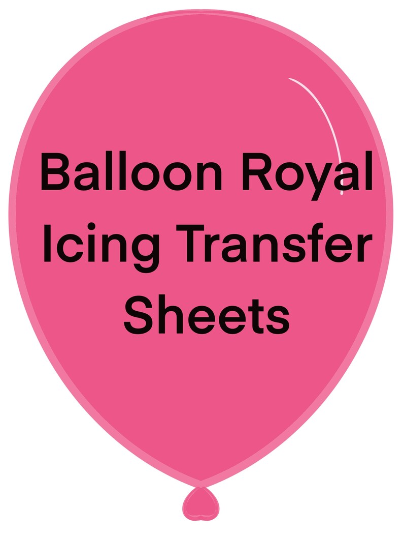Balloon Royal Icing Transfer Sheets 3 Sizes DIGITAL | Etsy