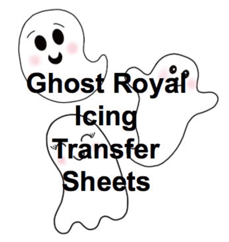 Ghost Royal Icing Transfer Sheets 3 Designs 2 Sizes Each - Etsy