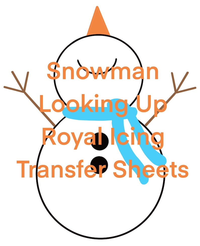 Snowman Royal Icing Transfer Sheets (3 Sizes) - DIGITAL DOWNLOAD - Etsy