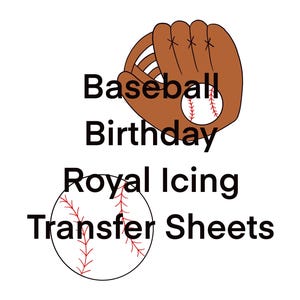 Baseball Bundle Royal Icing Transfer Sheets (3 Designs, 2 Sizes Each ...