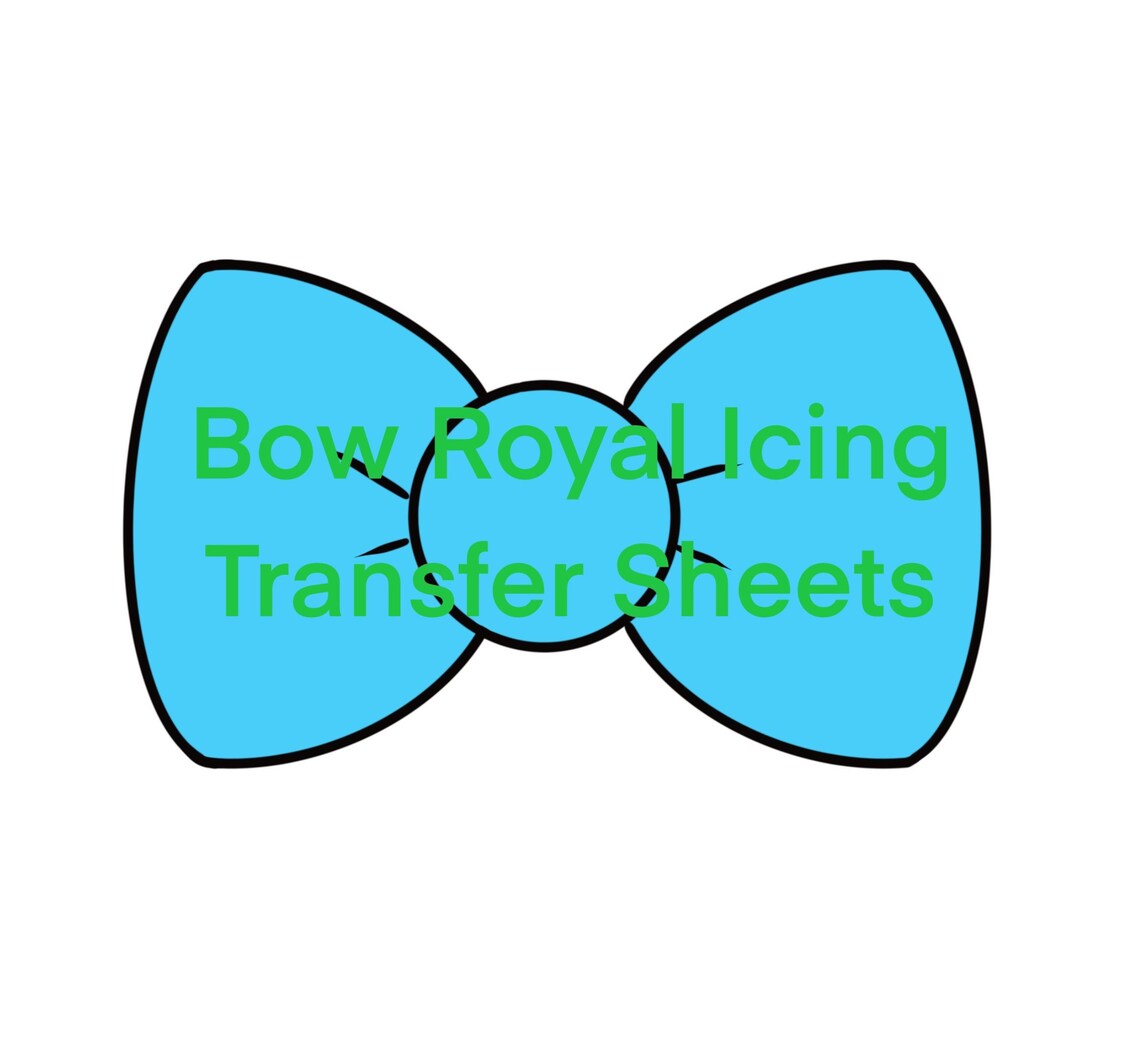 Bow Royal Icing Transfer Sheets (3 Sizes) - DIGITAL DOWNLOAD - Etsy