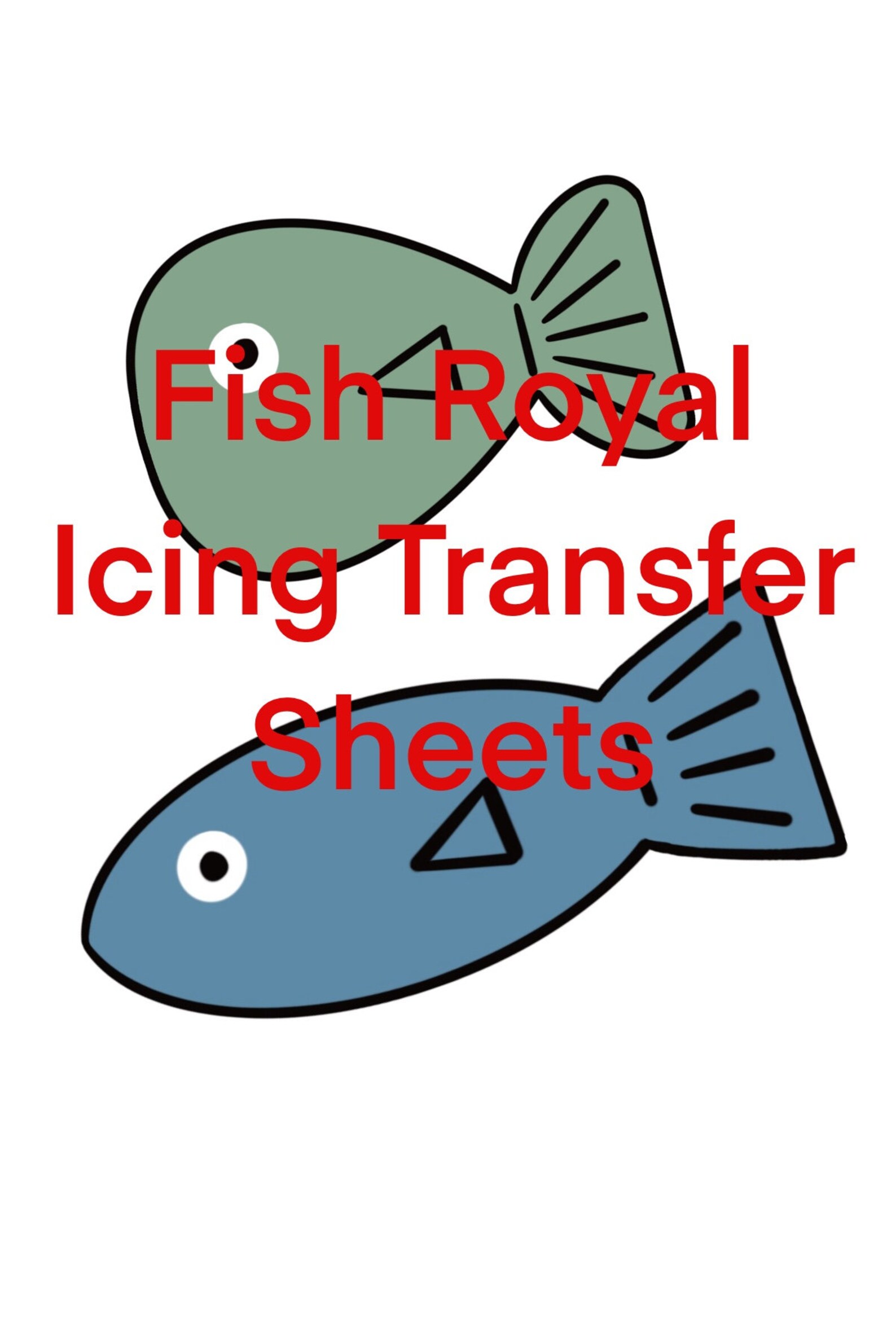 Fish Bundle Royal Icing Transfer Sheets (2 Designs, 2 Sizes Each ...
