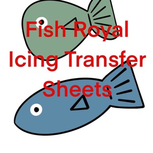 Fish Bundle Royal Icing Transfer Sheets (2 Designs, 2 Sizes Each ...