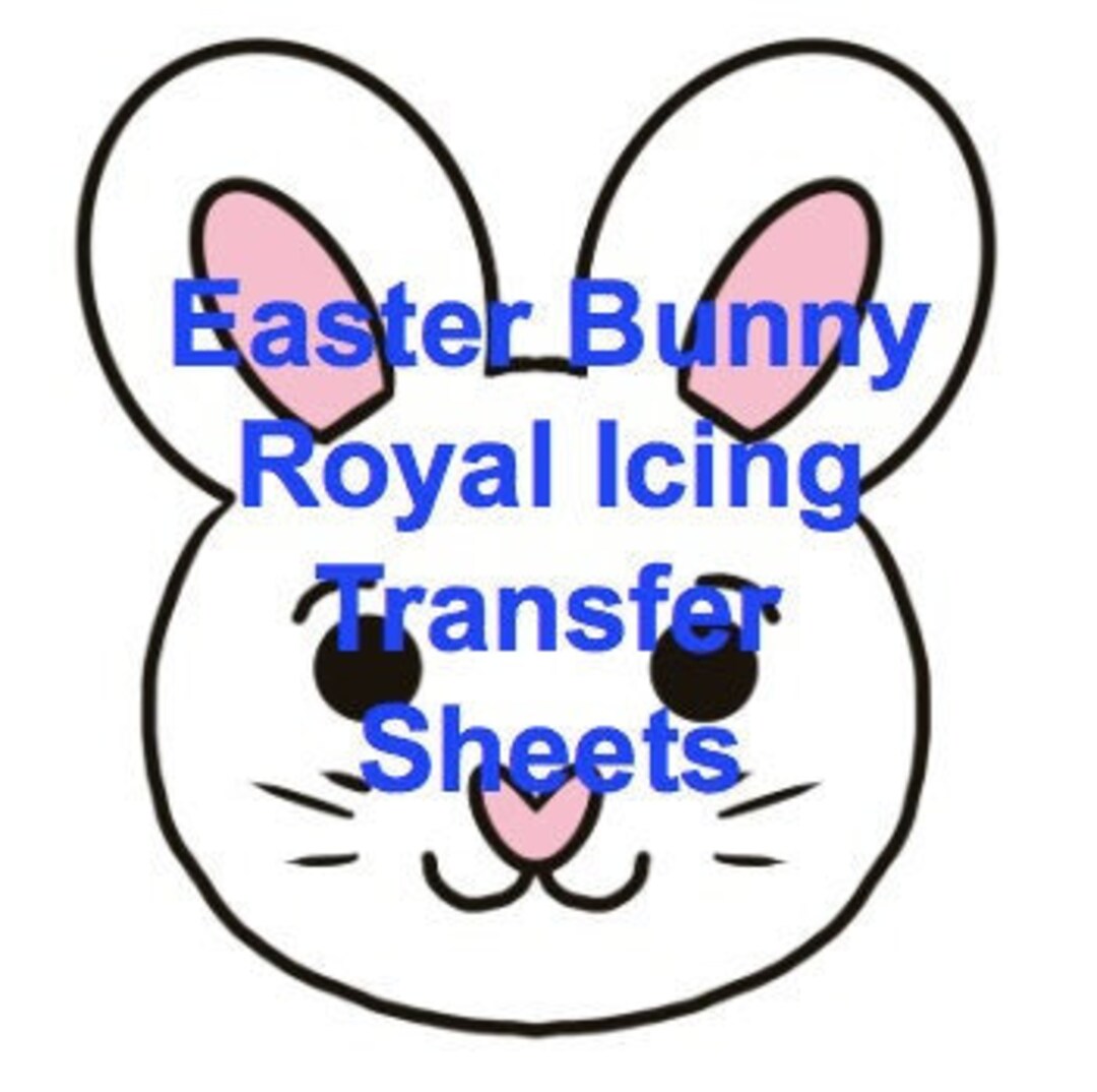 Easter Bunny Royal Icing Transfer Sheets 3 Sizes DIGITAL - Etsy