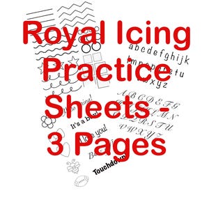 Royal Icing Practice Sheets 3 Pages How to Guide DIGITAL DOWNLOAD - Etsy
