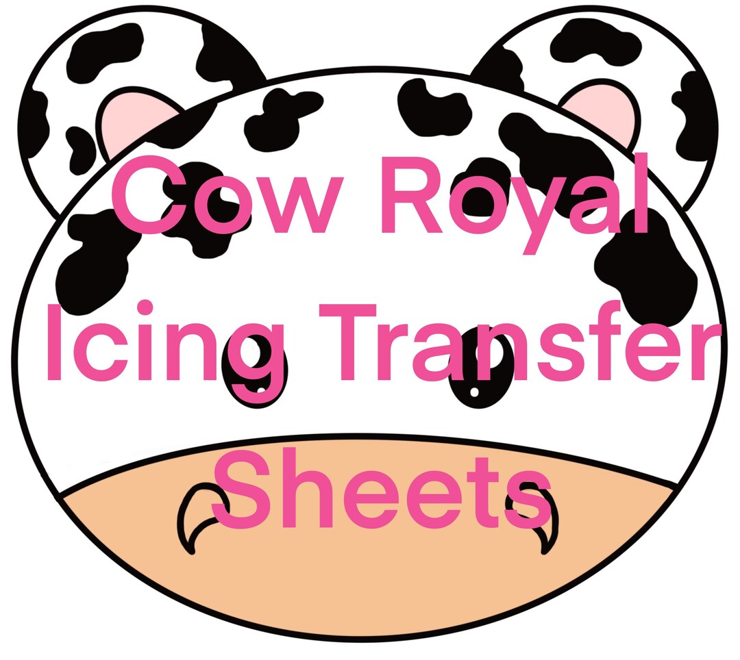 Cow Royal Icing Transfer Sheets 3 Sizes DIGITAL DOWNLOAD - Etsy