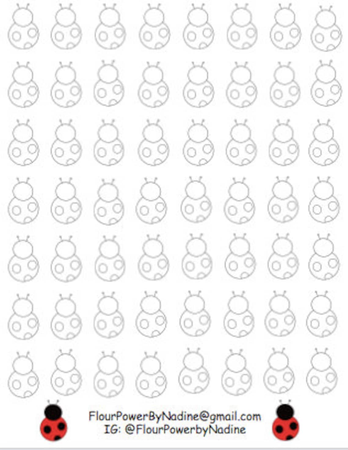 Ladybug Royal Icing Transfer Sheets 3 sizes DIGITAL | Etsy