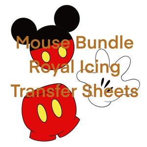 Mouse Bundle Royal Icing Transfer Sheets (3 Designs, 2 Sizes Each ...