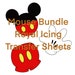 Mouse Bundle Royal Icing Transfer Sheets 3 Designs, 2 Sizes Each ...