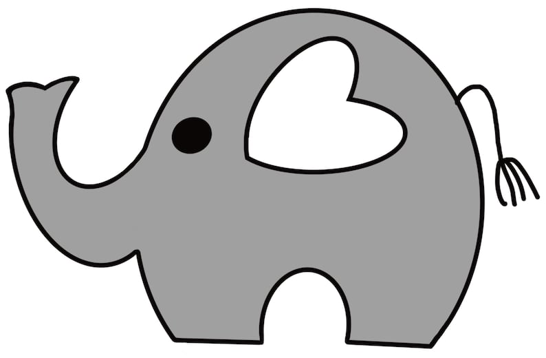 Elephant Royal Icing Transfer Sheets 3 Sizes DIGITAL | Etsy