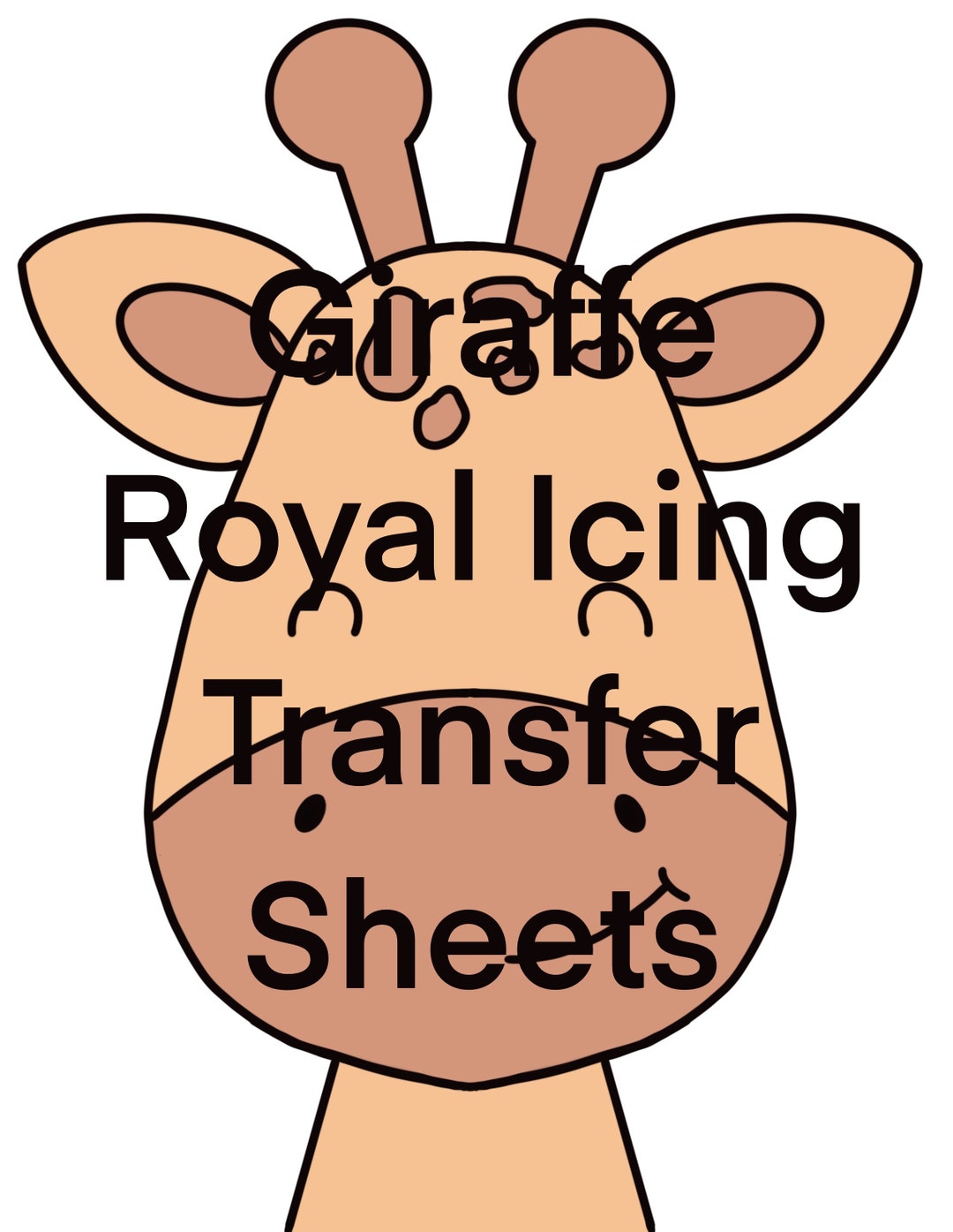 Giraffe Royal Icing Transfer Sheets (3 Sizes) - DIGITAL DOWNLOAD - Etsy