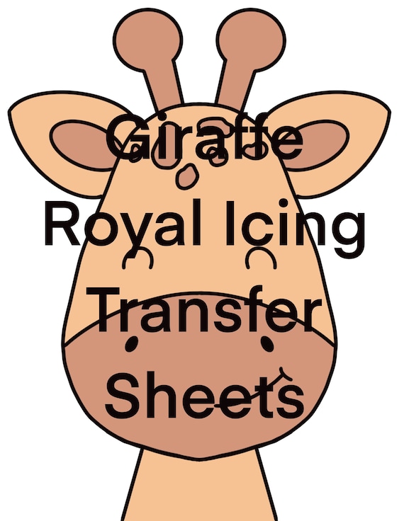 Giraffe Royal Icing Transfer Sheets 3 Sizes DIGITAL - Etsy