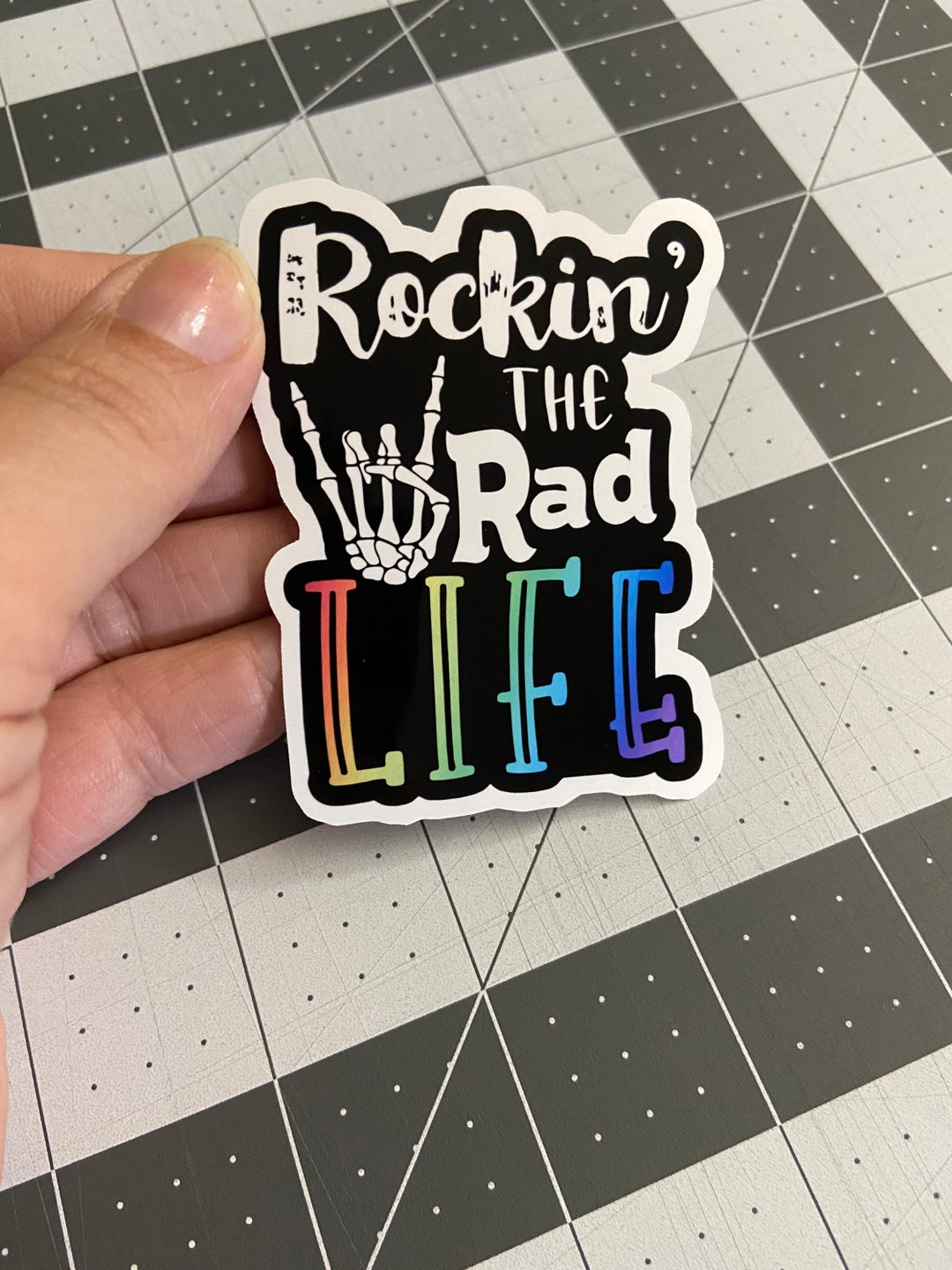 Rockin’ the Rad Life Glossy Sticker, Pride, Radiology, Rad Tech ...