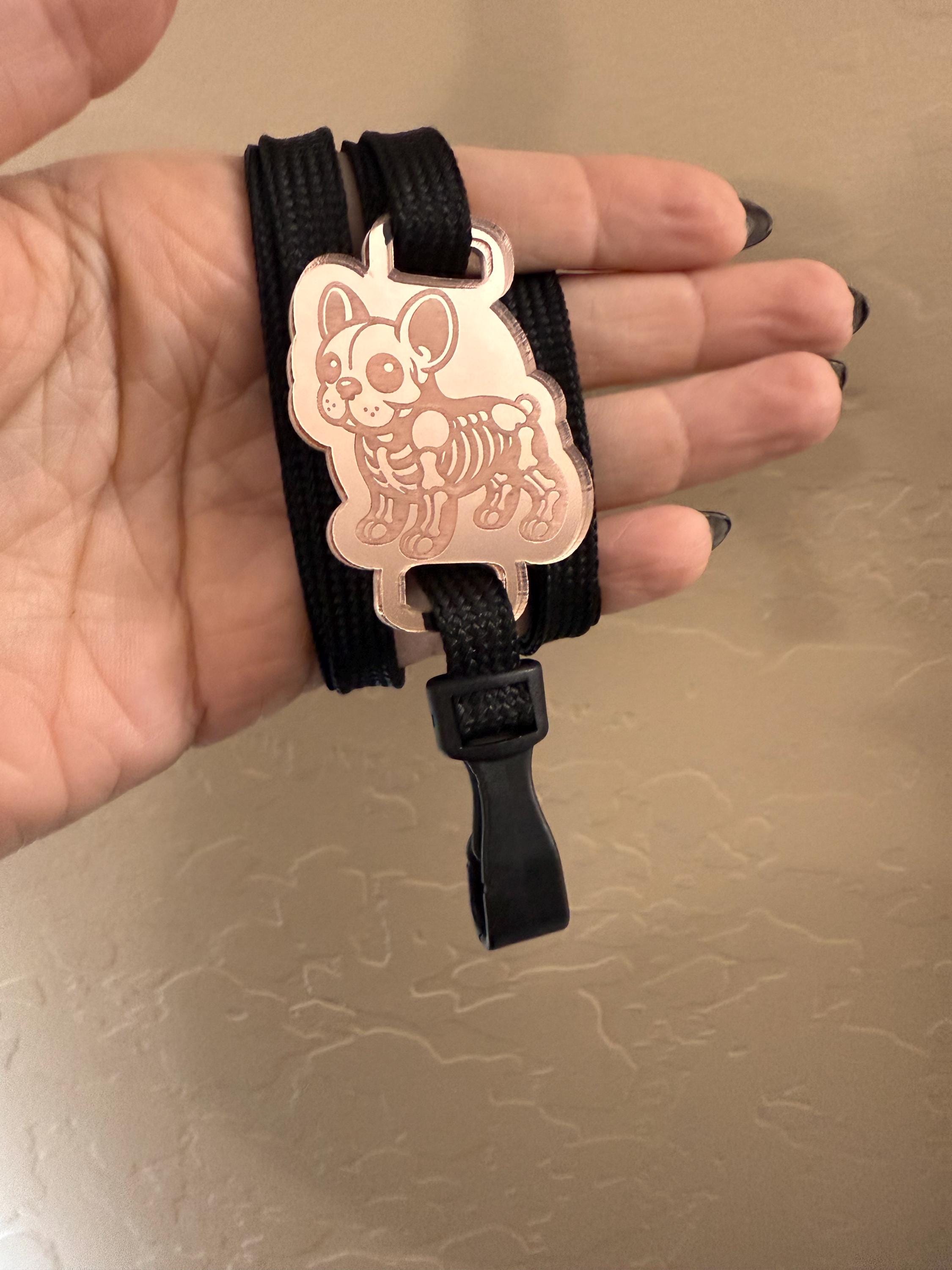 French Bulldog Skellie Rose Gold Mirrored Badge Reel, Ct Tech, Computed ...