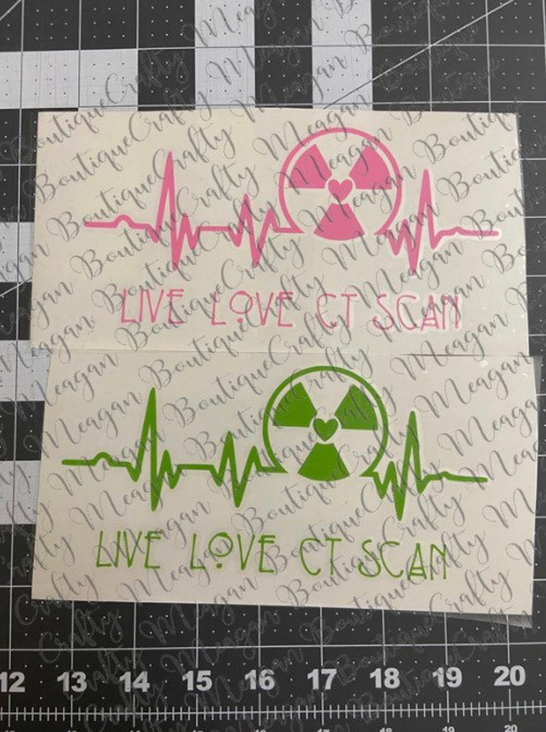 Live Love CT Scan Car Decal, Radiologic Technologist, Rad Tech, Ct Tech ...