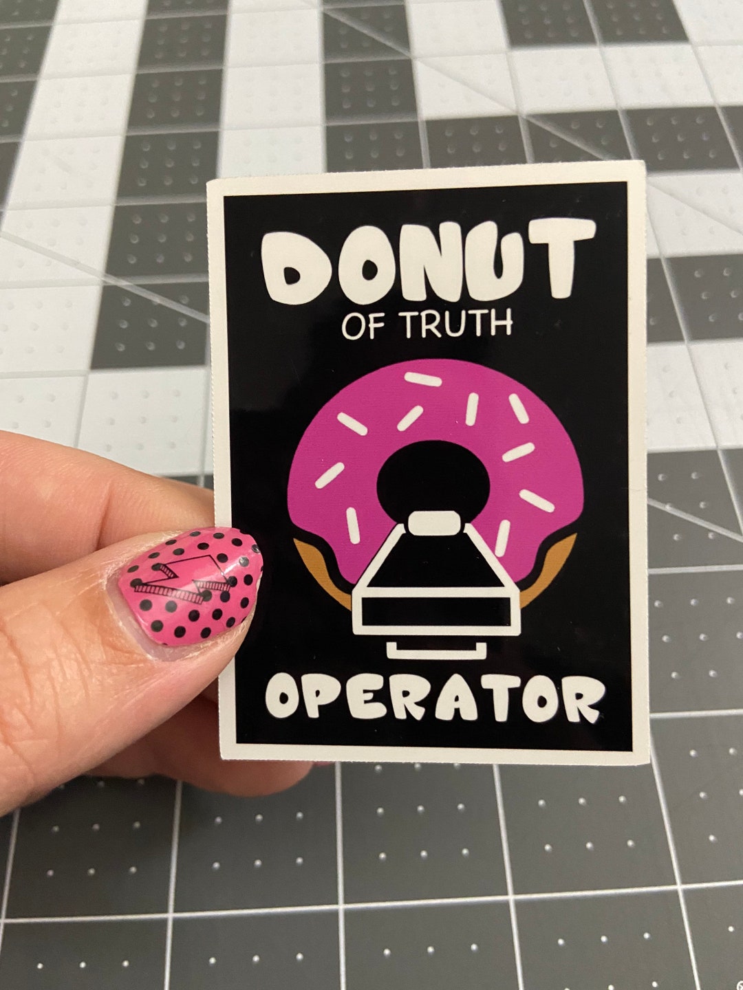 Donut of Truth Operator W/sprinkles Glossy Stickers, Radiology, Cat ...