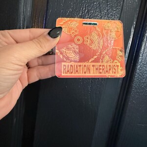 Radiation Symbol Mandala See Through Holographic Badge Buddy, Rad Tech ...