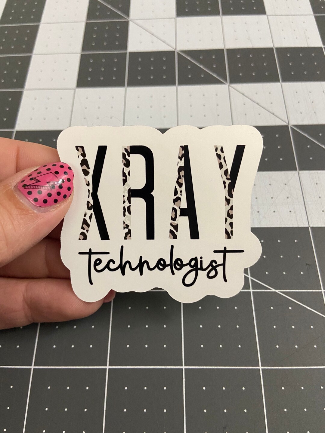 XRAY Technologist Glossy Sticker, Cheetah Print, Radiology - Etsy