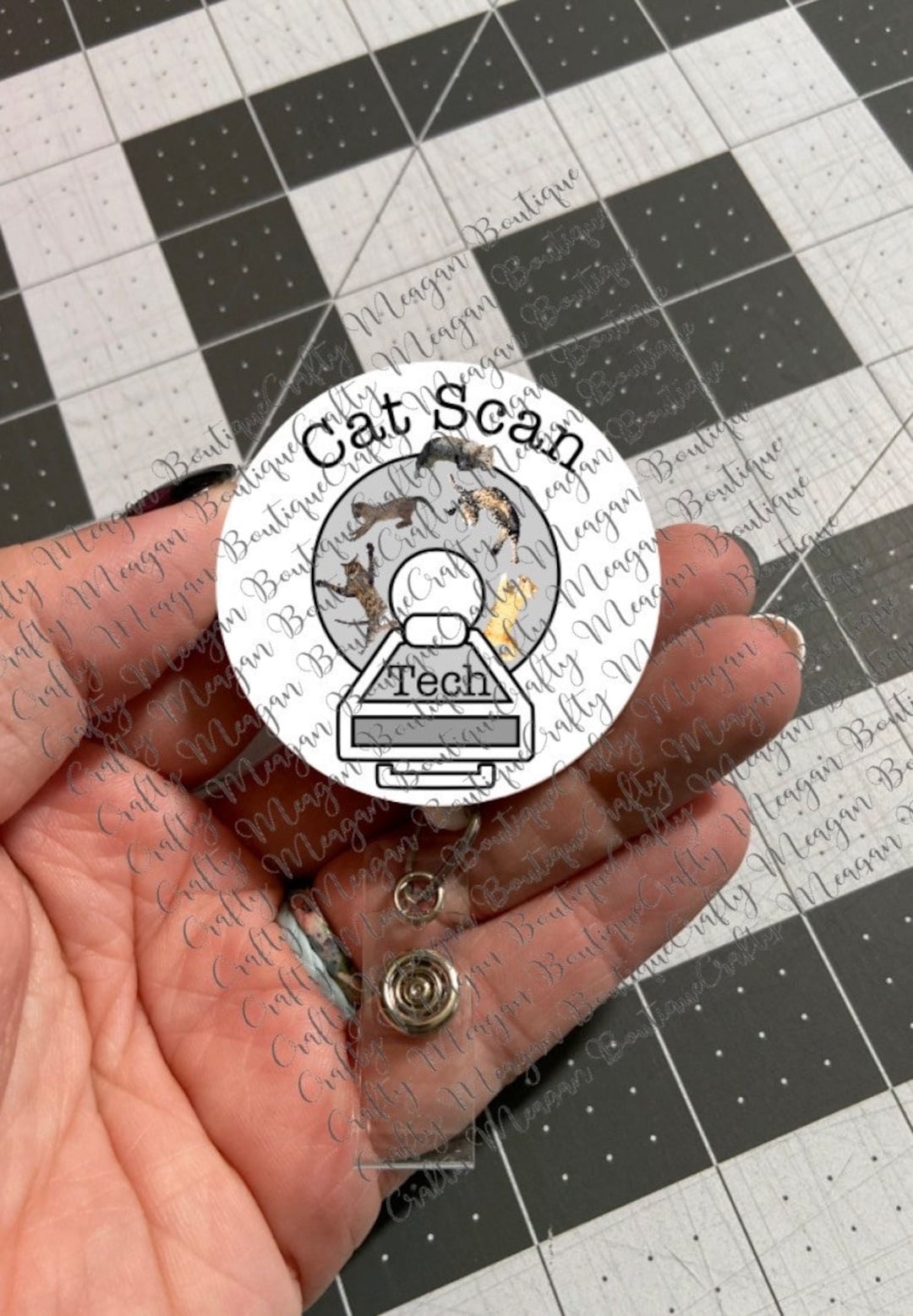 Cat Scan Tech Badge Reel, Ct Tech, Mri Tech, Radiologic Technologist ...