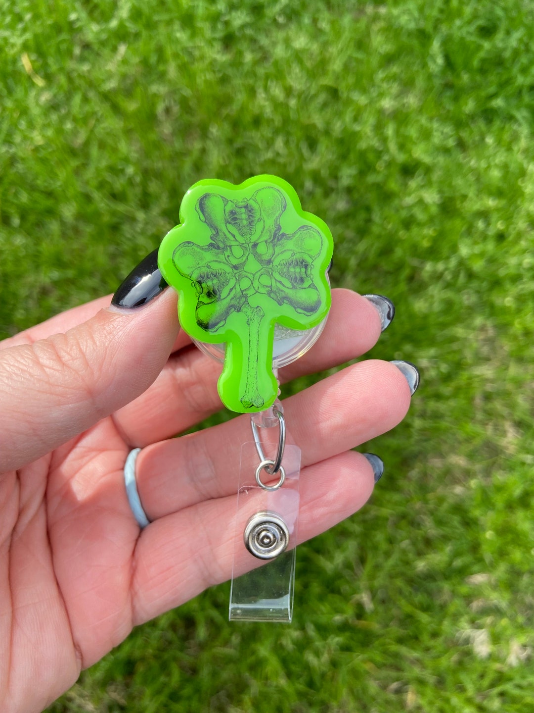 Shamrock Pelvis Badge Reel, Mammo Tech, Mammographer, Radiology Humor ...