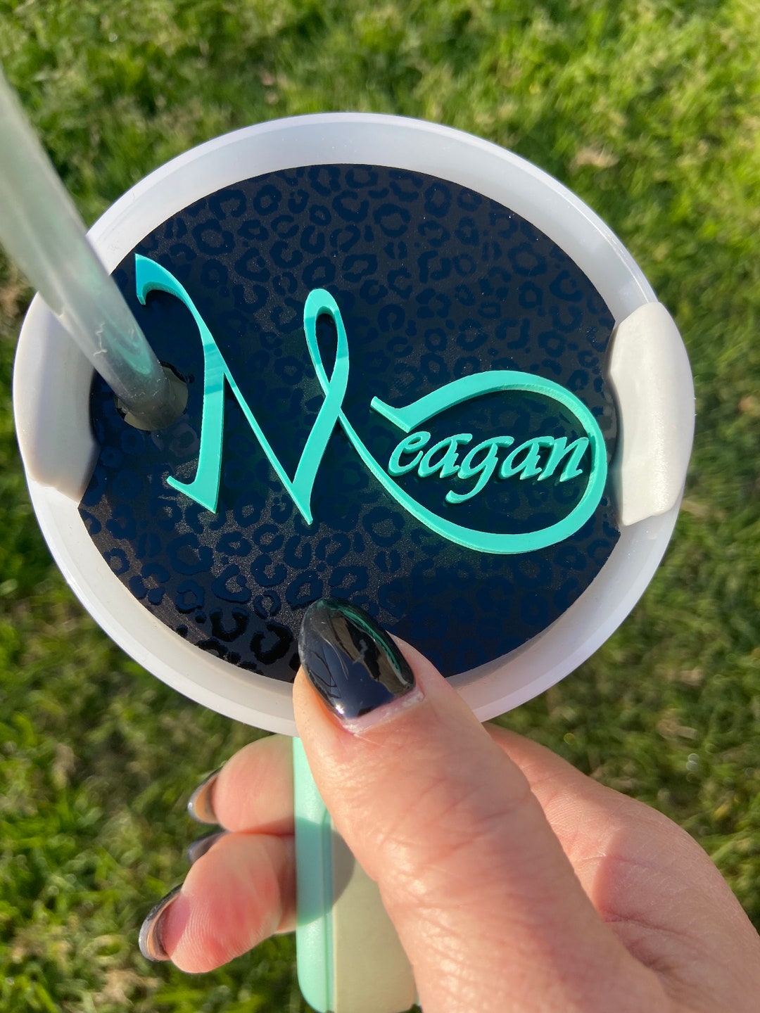 Cheetah Print With Name 40oz Tumbler Topper Tag, Rad Tech, Xray Tech ...