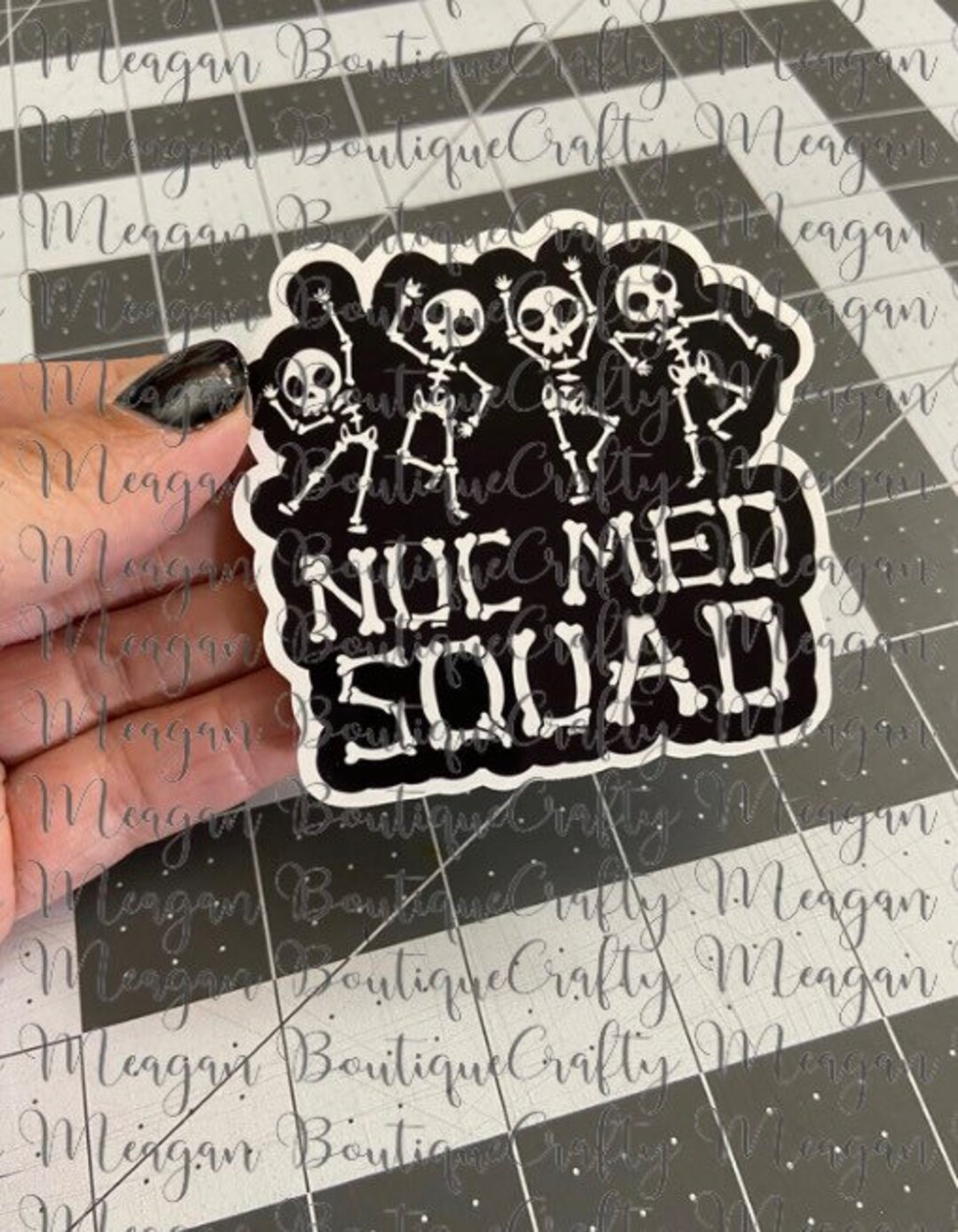 Nuc Med Squad Glossy Sticker, Nuclear Medicine, Radiology, Rad Tech ...