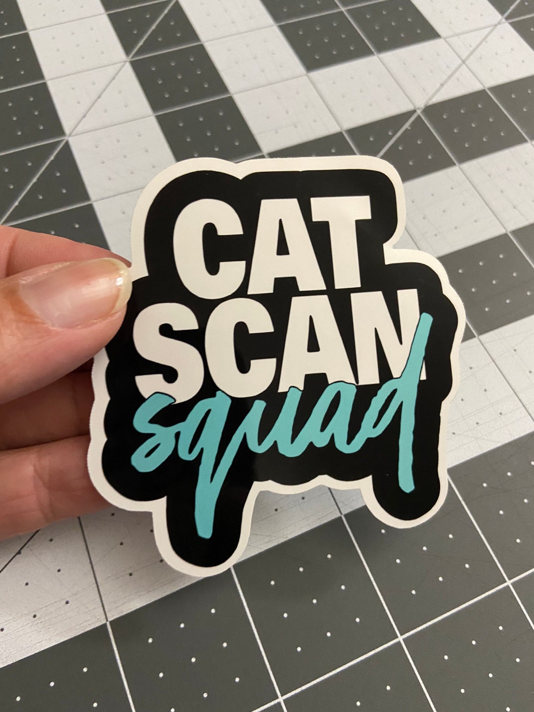 Cat Scan Squad Blue Glossy Sticker, Ct Tech, Computed Tomography ...