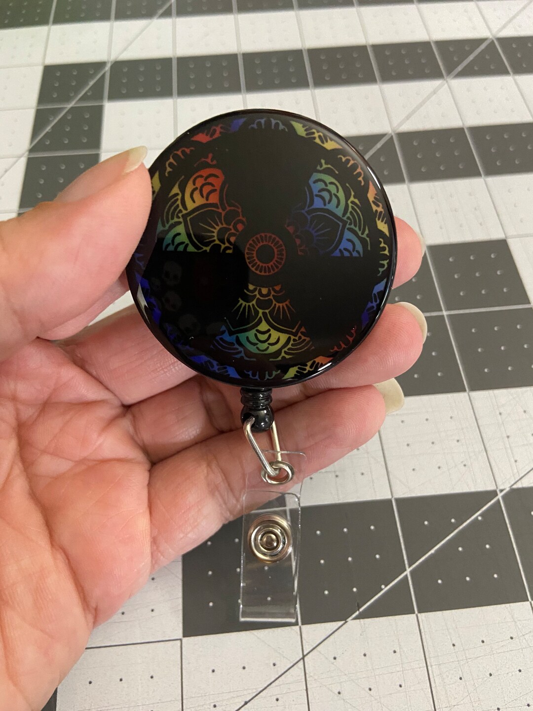 Radiation Symbol Mandala Rainbow Badge Reel Rad Tech - Etsy