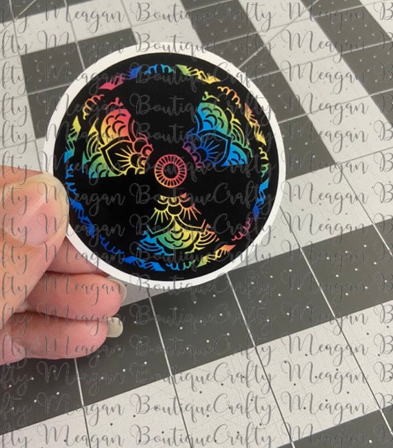 Rainbow Radiation Symbol Mandala Glossy Sticker Rad Tech - Etsy