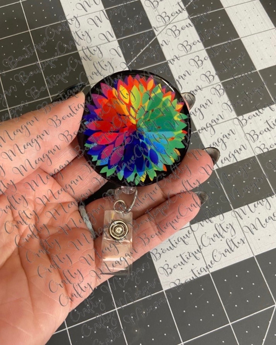 Radiation Symbol Flower Badge Reel Pink Radiology Rad Tech - Etsy