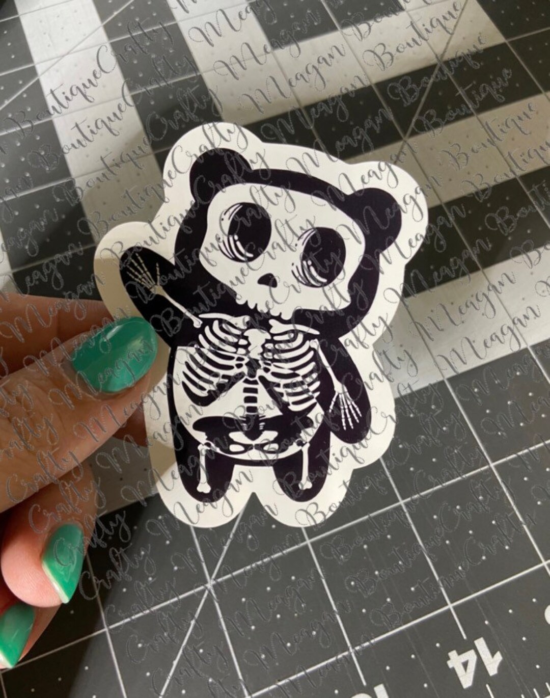 Panda Bear Skellie Glossy Sticker, Skeleton, Radiology, Rad Tech, Xray ...