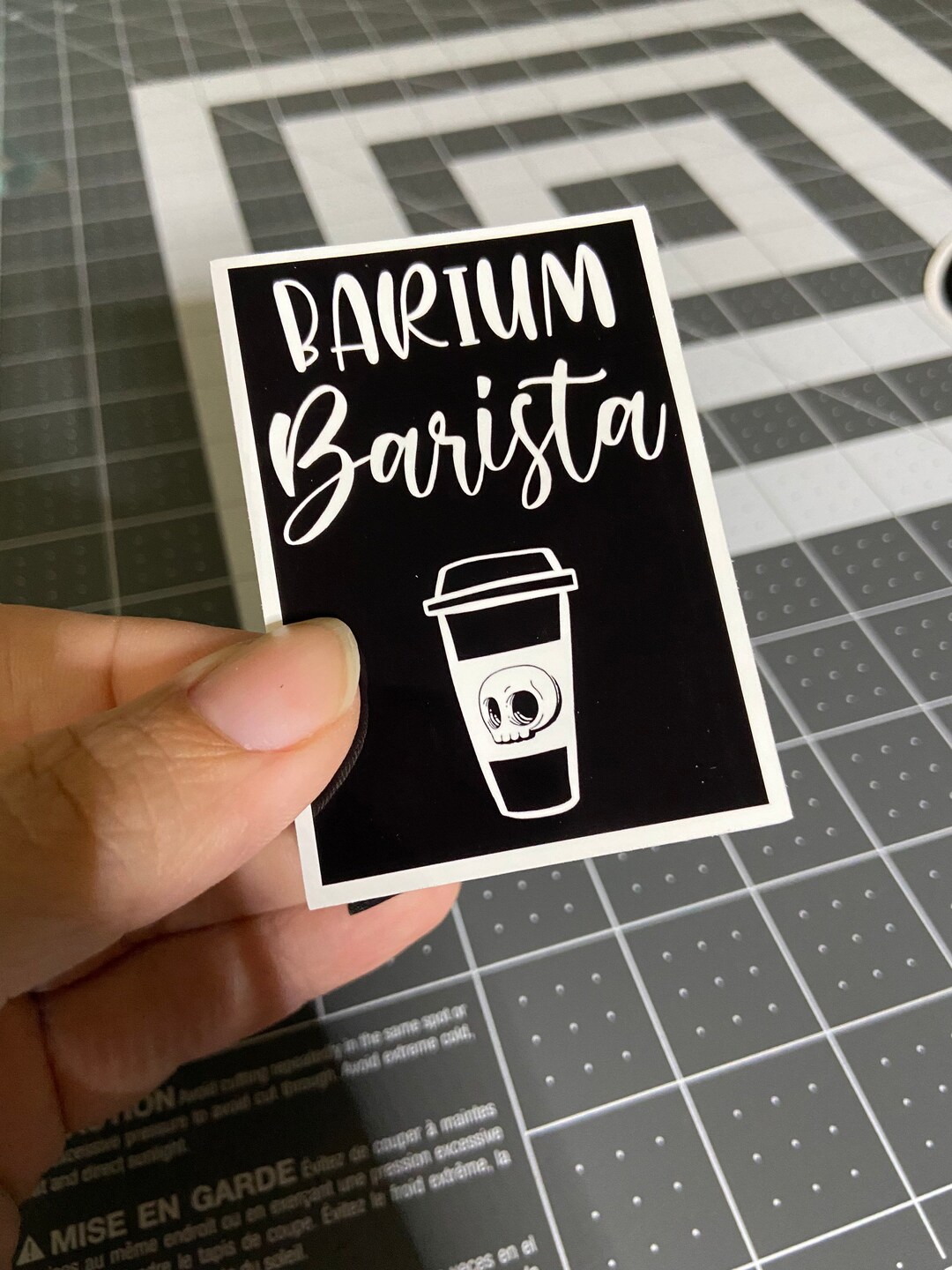 Barium Barista Glossy Sticker, Rad Tech, Xray, Fluoro, UGI, Milkshake ...