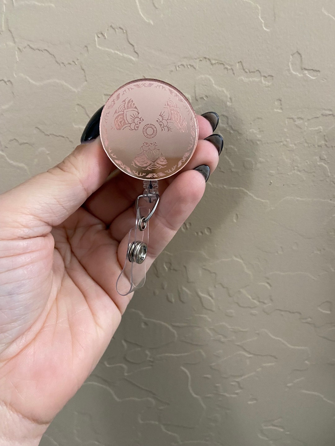 Radiation Symbol Mandala Mirrored Rose Gold Badge Reel, Ct Tech ...