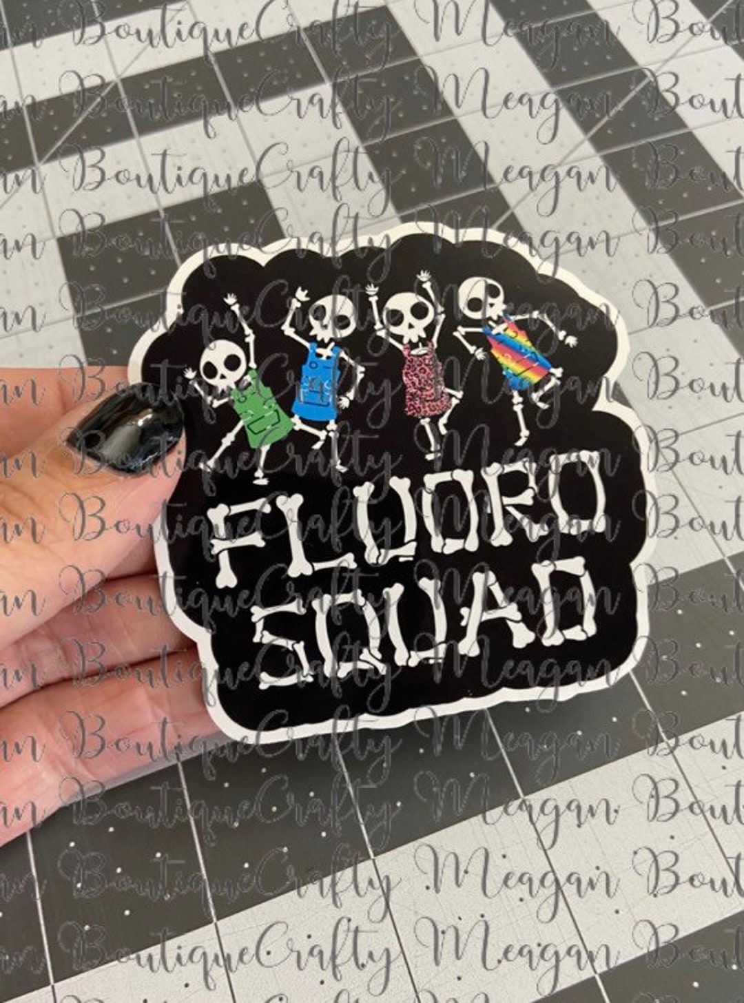 Fluoro Squad Glossy Sticker, Rad Tech, Radiologic Technologist ...